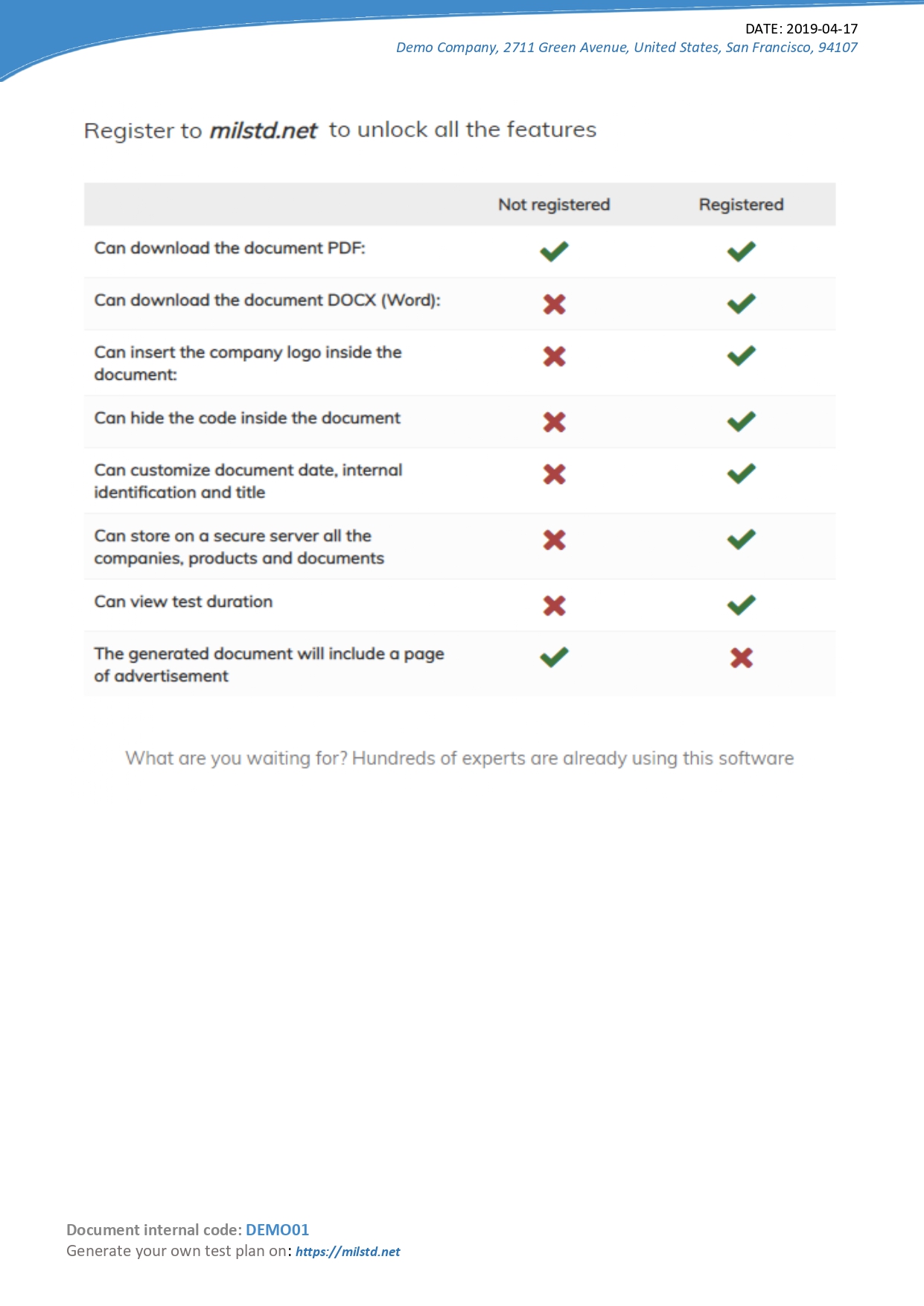 Test plan generator, your test plans online